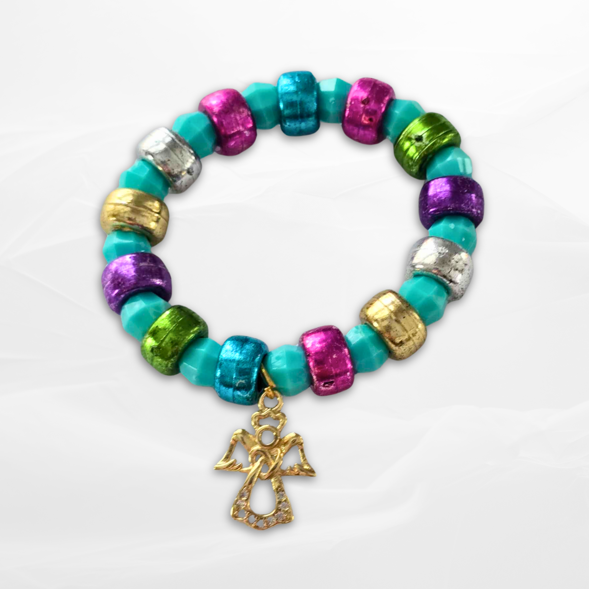 Rainbow Guardian Angel Bracelet | Sassy Creations