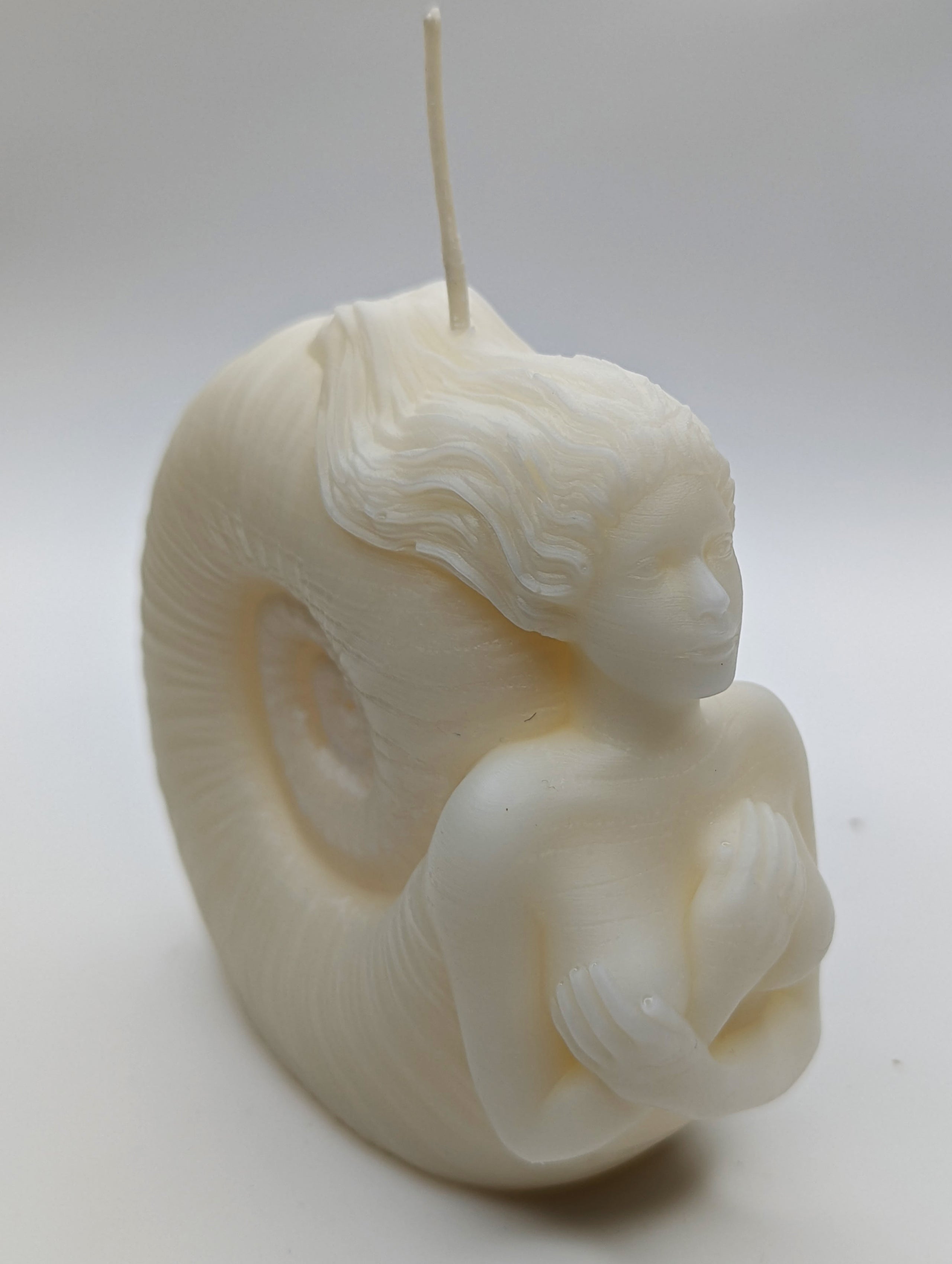 Mermaid In A Shell Pillar Candle, 6.5oz | 2007 Candle Co